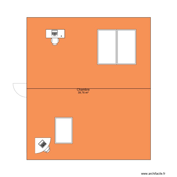 VELUX - Plan 1 pièce 40 m2 dessiné par bondent74
