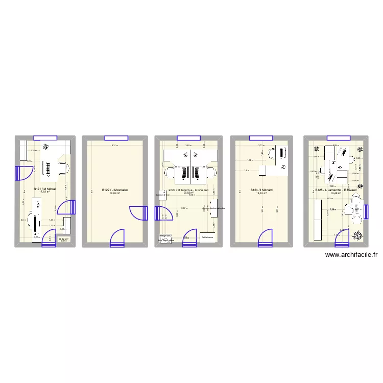 Plan 1 19 m² – Bureaux Serfobe IMenard – Par SERFOBE ️ | ArchiFacile