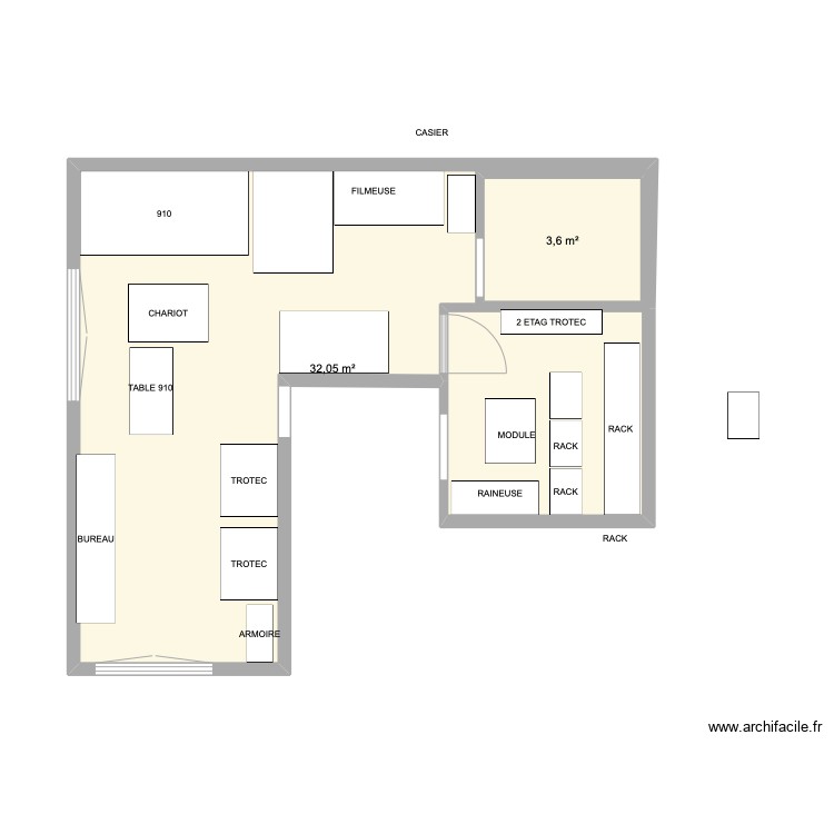 VERSION 1 U - Plan 2 pièces 40 m2 dessiné par SANDRA2323