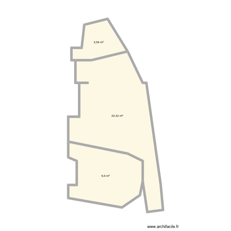 appart enzo brunel - Plan 3 pièces 33 m2 dessiné par zozoauresto